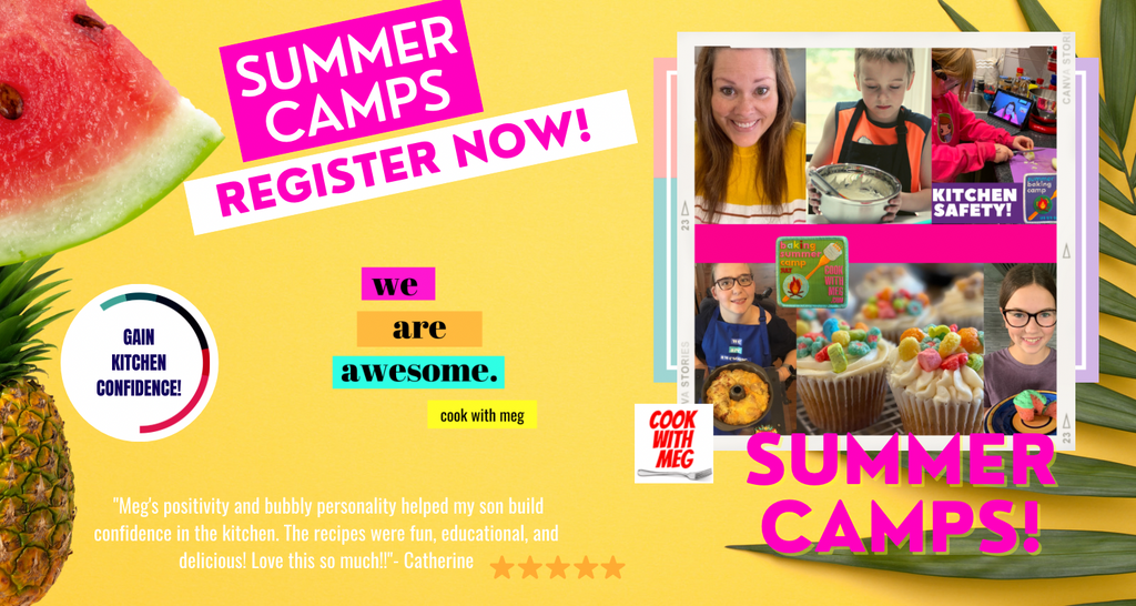 Virtual Cooking Classes and camps inspiring Kitchen Confidence